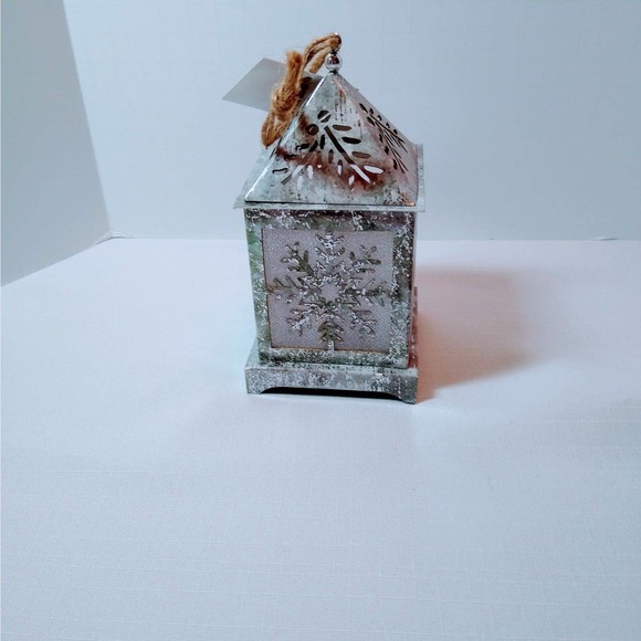 Avon | Holiday | Snowflake Silver Lantern Christmas Ornament With Light ...
